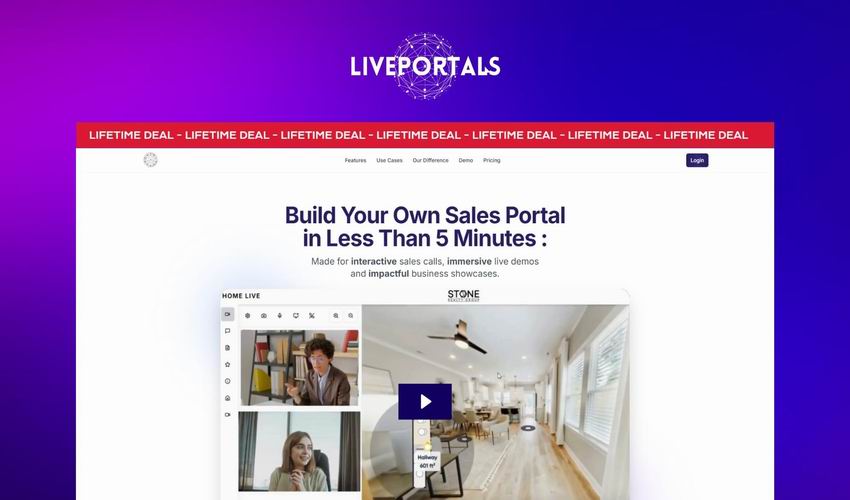 Live Portals Lifetime Deal - Interactive Video Calls | LIFETIMEDEALHUB